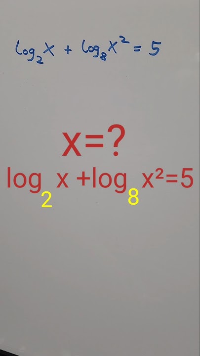 How to Solve Logarithmic Equation with Different Bases - YouTube