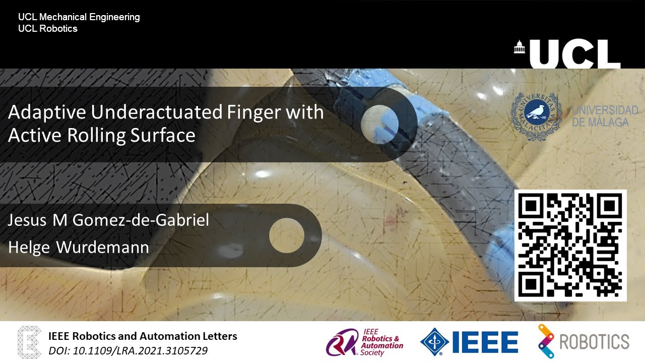 Adaptive Underactuated Finger with Active Rolling Surface - IEEE RA-L ...