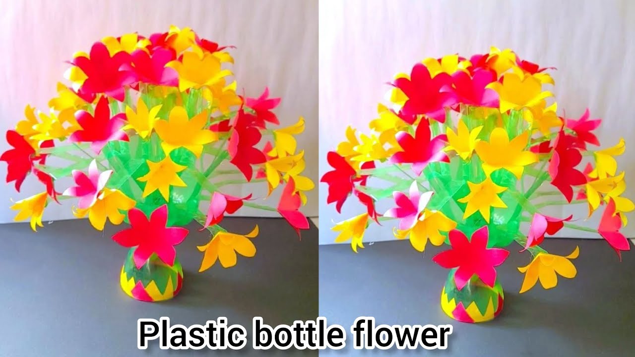 plastic bottle flower🌼 || #creative #viral # || follow for more videos🙃 ...