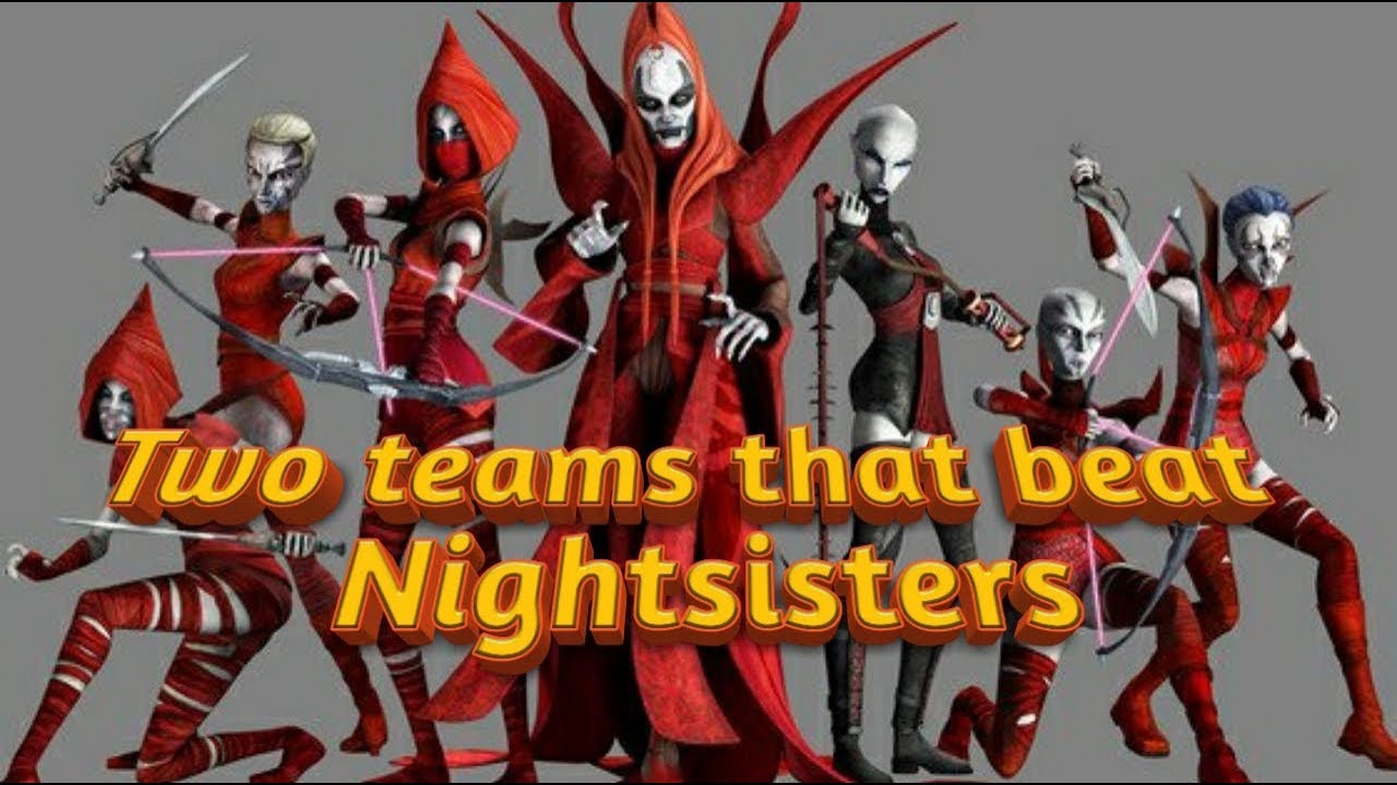 Beating the Nightsisters star wars galaxy of heroes swgoh - YouTube