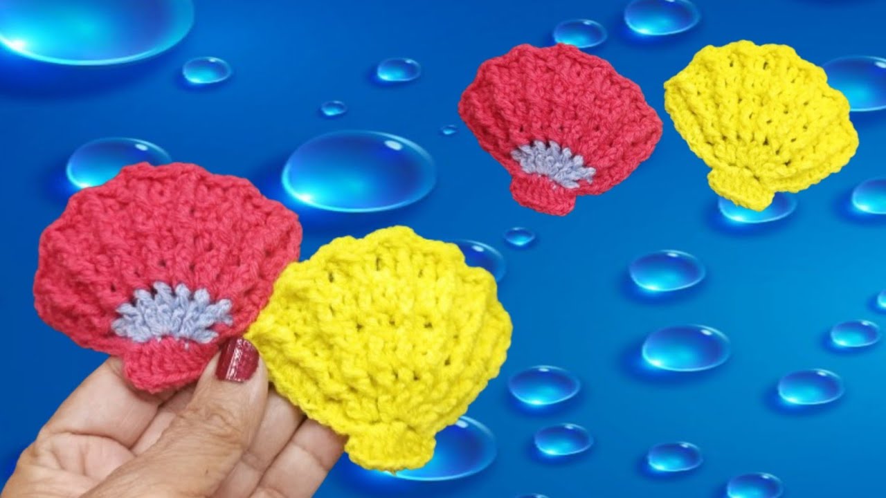 Crochet Seashell Applique I Crochet Scallop Shell Applique Tutorial ...