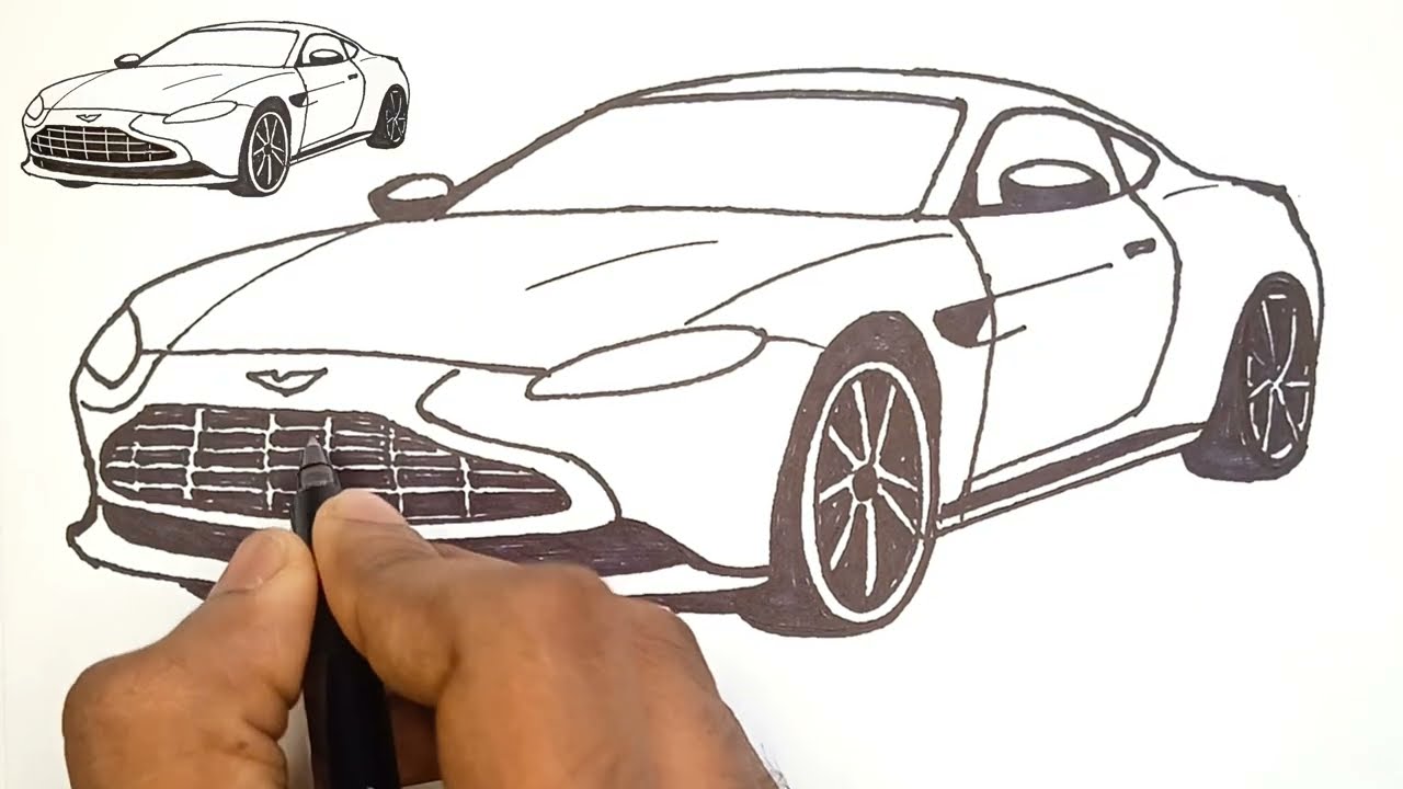 How to Draw ASTON MARTIN Supercar | Beginner-Friendly Tutorial - YouTube