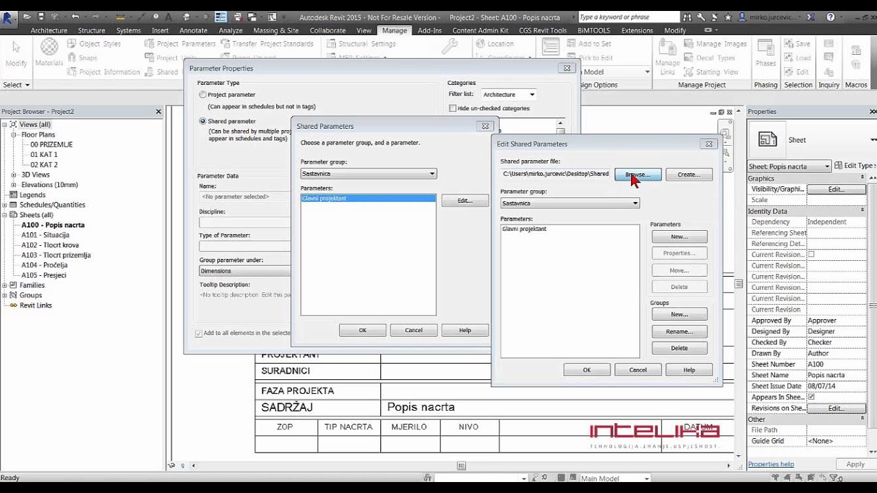 Adding Shared Parameters In Revit Title Block Family YouTube Adding Shared Parameters In Revit Title Block Family YouTube