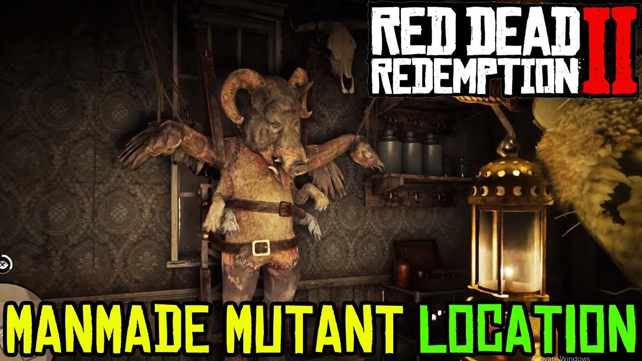 Red Dead Redemption 2 - MANMADE MUTANT, MAN-BEAR-PIG EASTER EGG? - YouTube