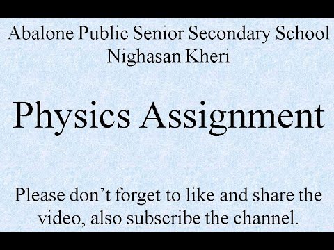 Class-10 Physics Assignment Dated: 17 June 2020. - YouTube
