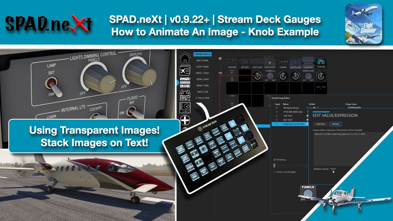 MSFS | SPAD.neXt v0.9.22 + | Stream Deck Knob Animation - YouTube
