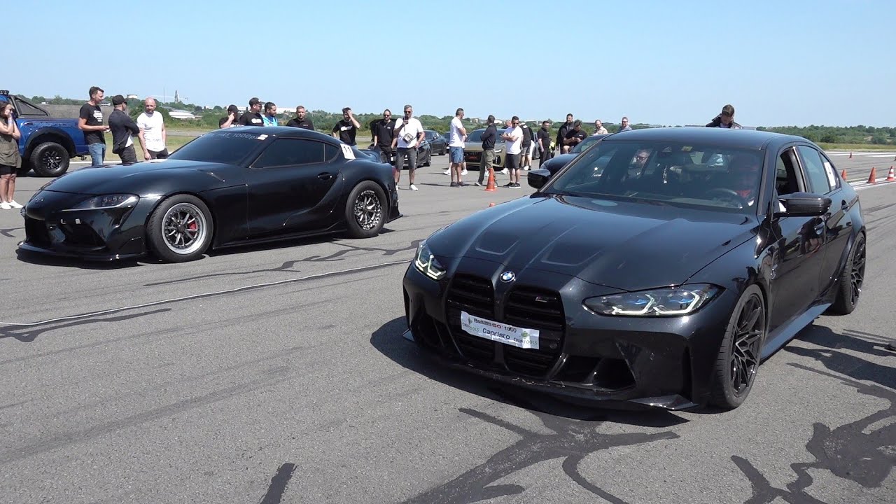1000HP Toyota Supra MK5 vs 750HP BMW M3 G80 - YouTube