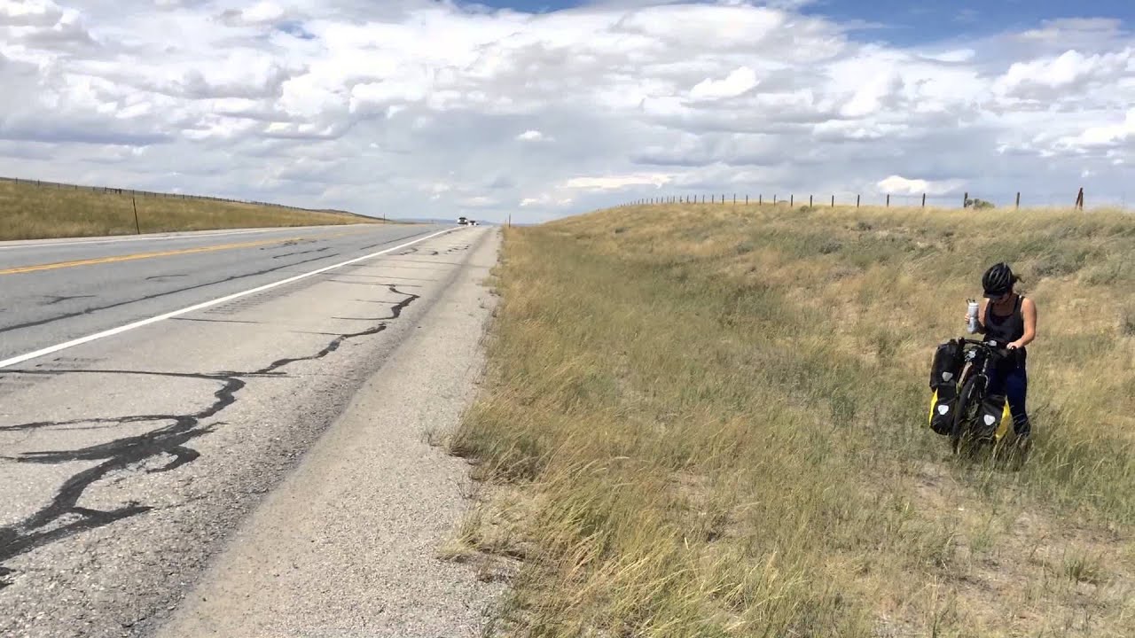 Battling headwinds into Jeffrey City - YouTube