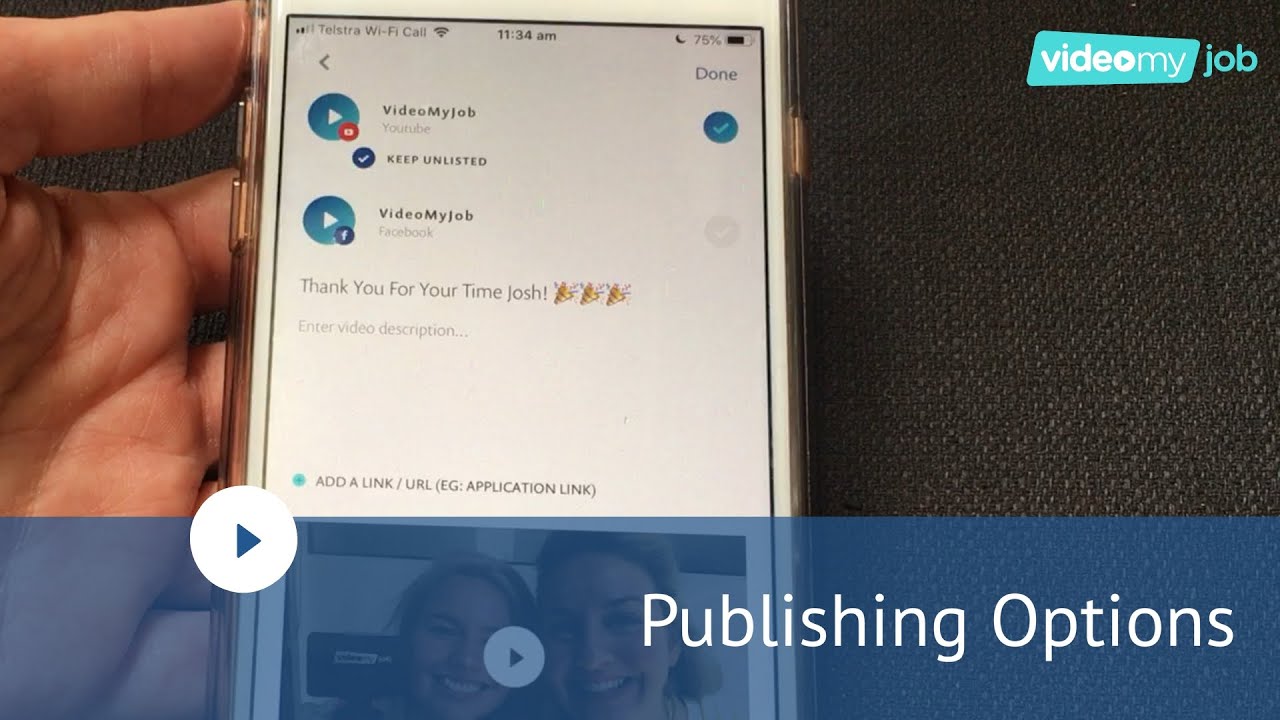 Publishing Options - YouTube