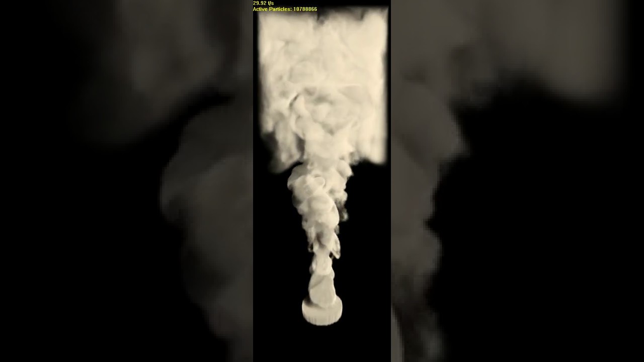 real-time smoke simulation with 10M flip particles - YouTube