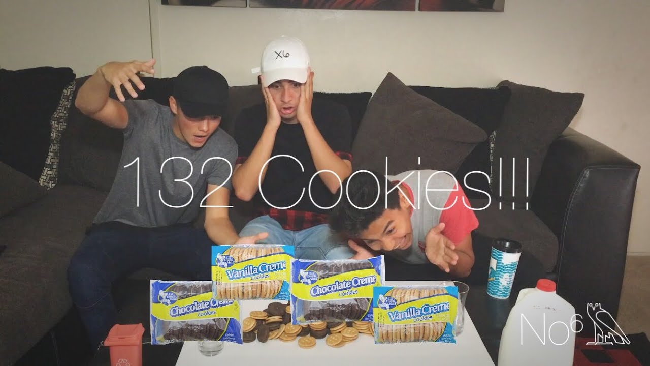 132 COOKIES CHALLENGE (VOMIT ALERT) - YouTube