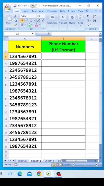How to add Phone Number in US Format in ms excel🔥🤔 - YouTube
