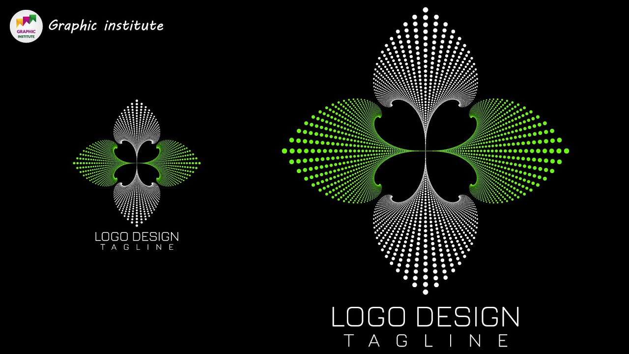 Halftone | Easy halftone logo | halftone illustrator - YouTube