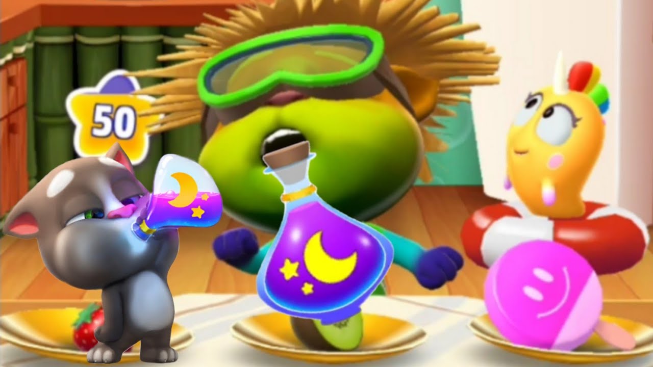 My Talking Tom 2 Drinking Potion Full Sleep 💤 Level 64 | fr tom - YouTube