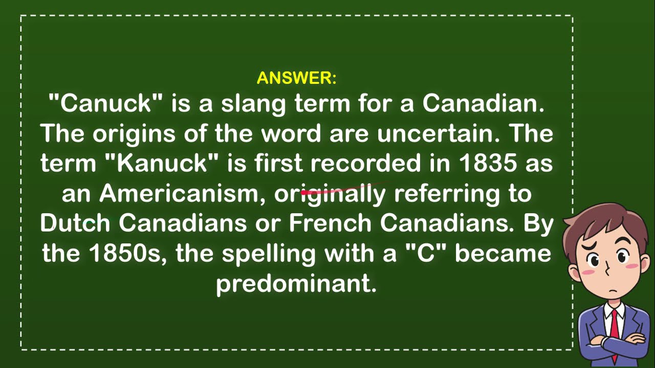 what is a canuck - YouTube