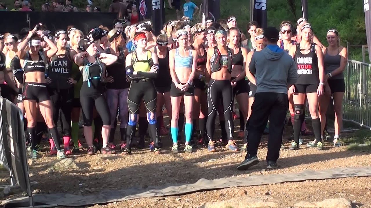 8-22-2015 Virginia Super Spartan Race womens elite start send off by ...
