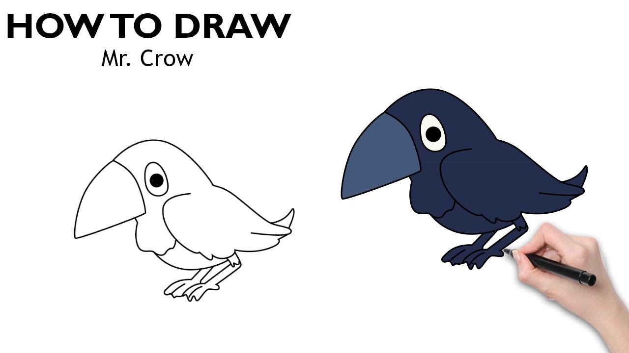 How to Draw Mr Crow from Bluey Step by Step - YouTube
