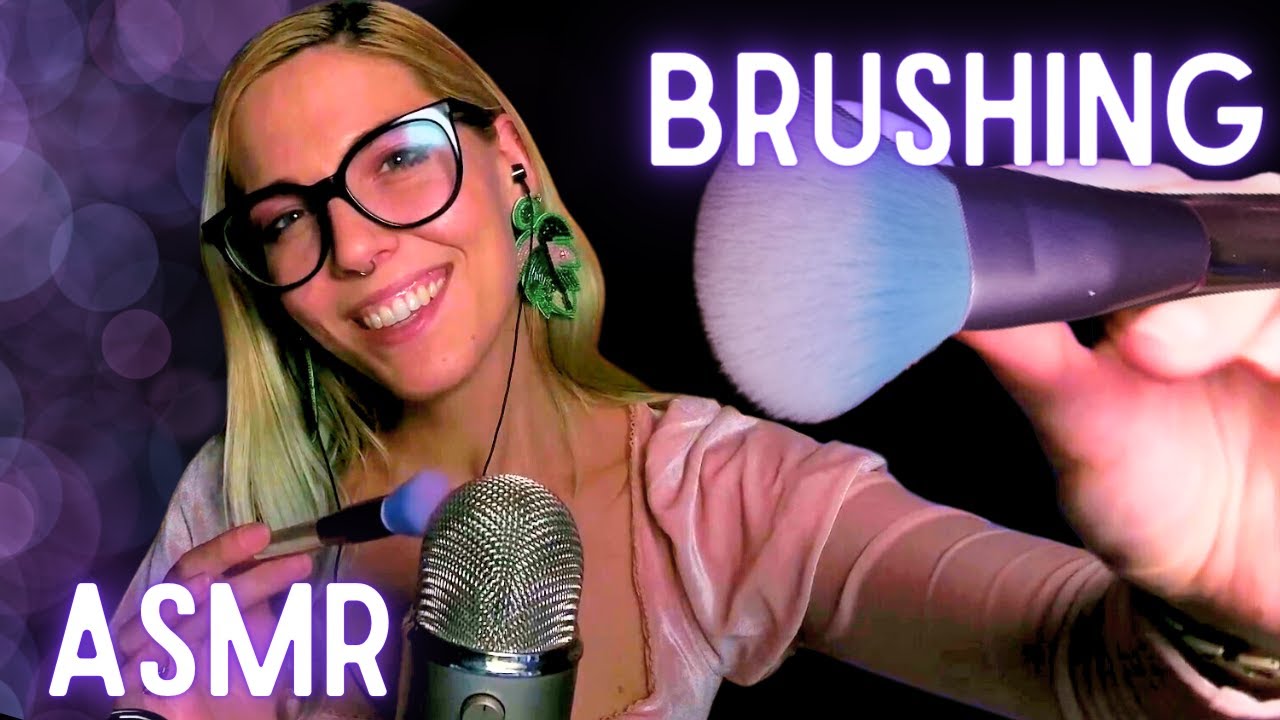 ASMR Relaxing Mic Brushing and Humming to Melt You | Face Brushing ...