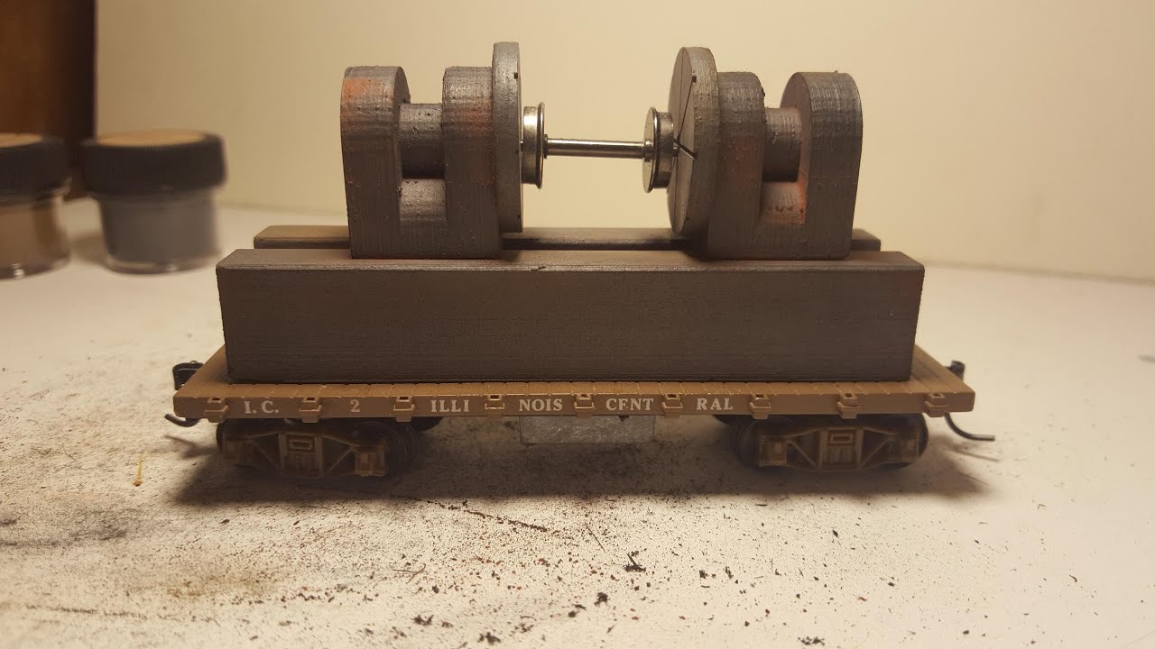 Train wheel lathe time lapse and weathering - YouTube