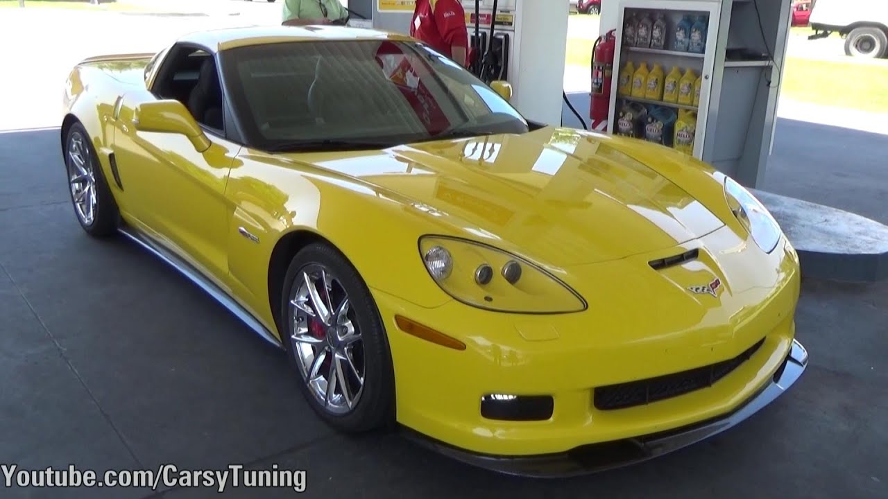 Yellow Chevrolet Corvette Z06 w/ Borla Exhaust - Start and Leave ...