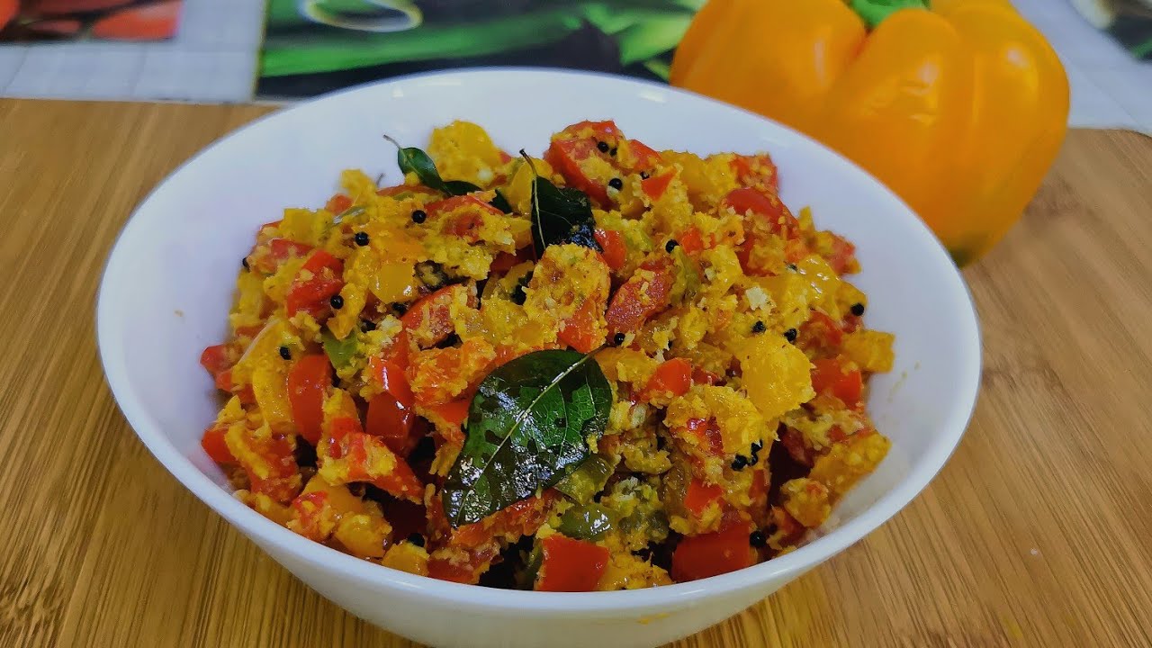 Capsicums thoran|easy thoran|veg recipes|bell pepper# - YouTube