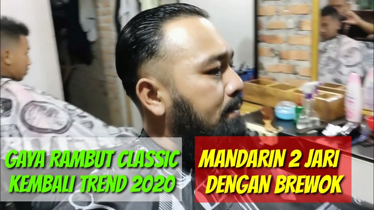 Gaya rambut mandarin gantung 2 jari dengan Brewok trend 2020 - YouTube