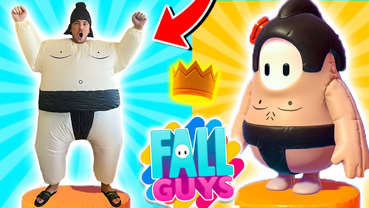 VINCO VESTITO con IL COSTUME da SUMO GONFIABILE su FALL GUYS!! - YouTube