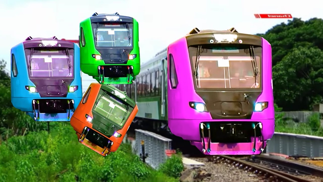 Tebak Gambar Kereta Api KRL Warna Hijau - YouTube