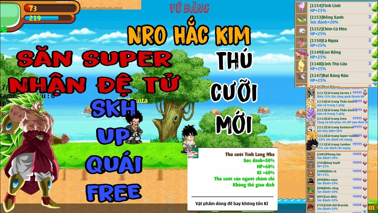 Game Lậu|Nro Hắc Kim Open Free Skh Săn Super Nhận đệ Tử Có thú cưỡi Mới ...