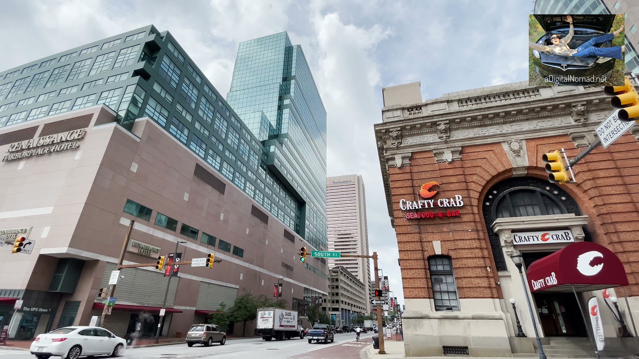 Baltimore, Maryland DownTown + Inner Harbour WALKING TOUR in 4K - YouTube