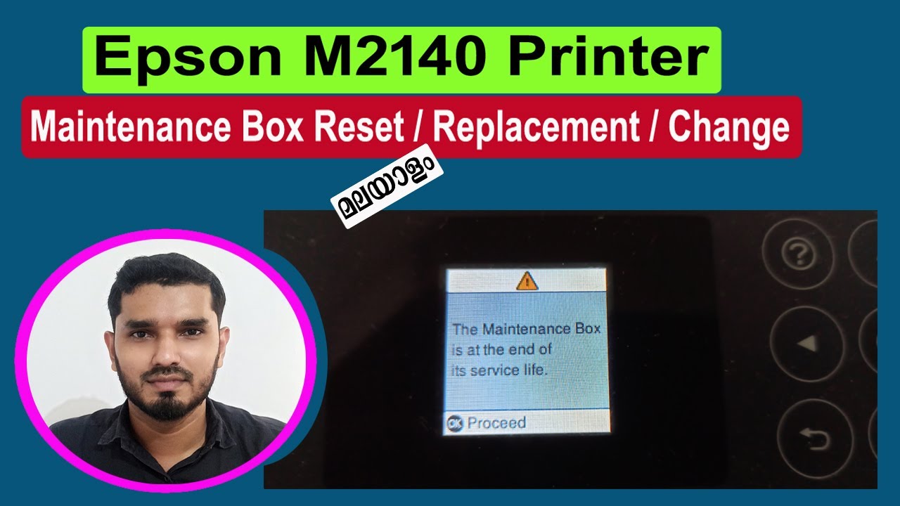 Epson M2140 Printer Maintenance Box Reset / Replacement / Change II ...