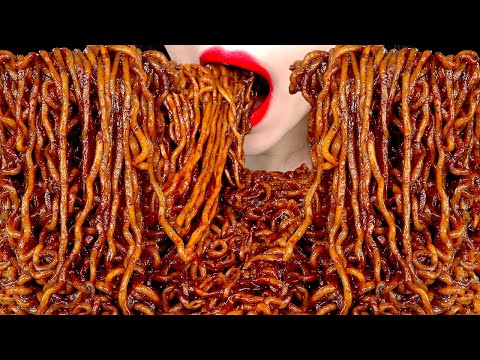 ASMR MUKBANG | BLACK BEAN NOODLES 짜장라면 먹방 NO TALKING EATING SOUNDS | ZOEY ASMR 조이