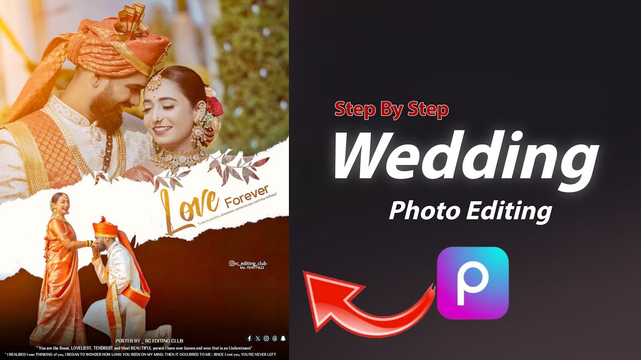Wedding Photo Editing In Picsart || Double Exposure Photo Editing ...