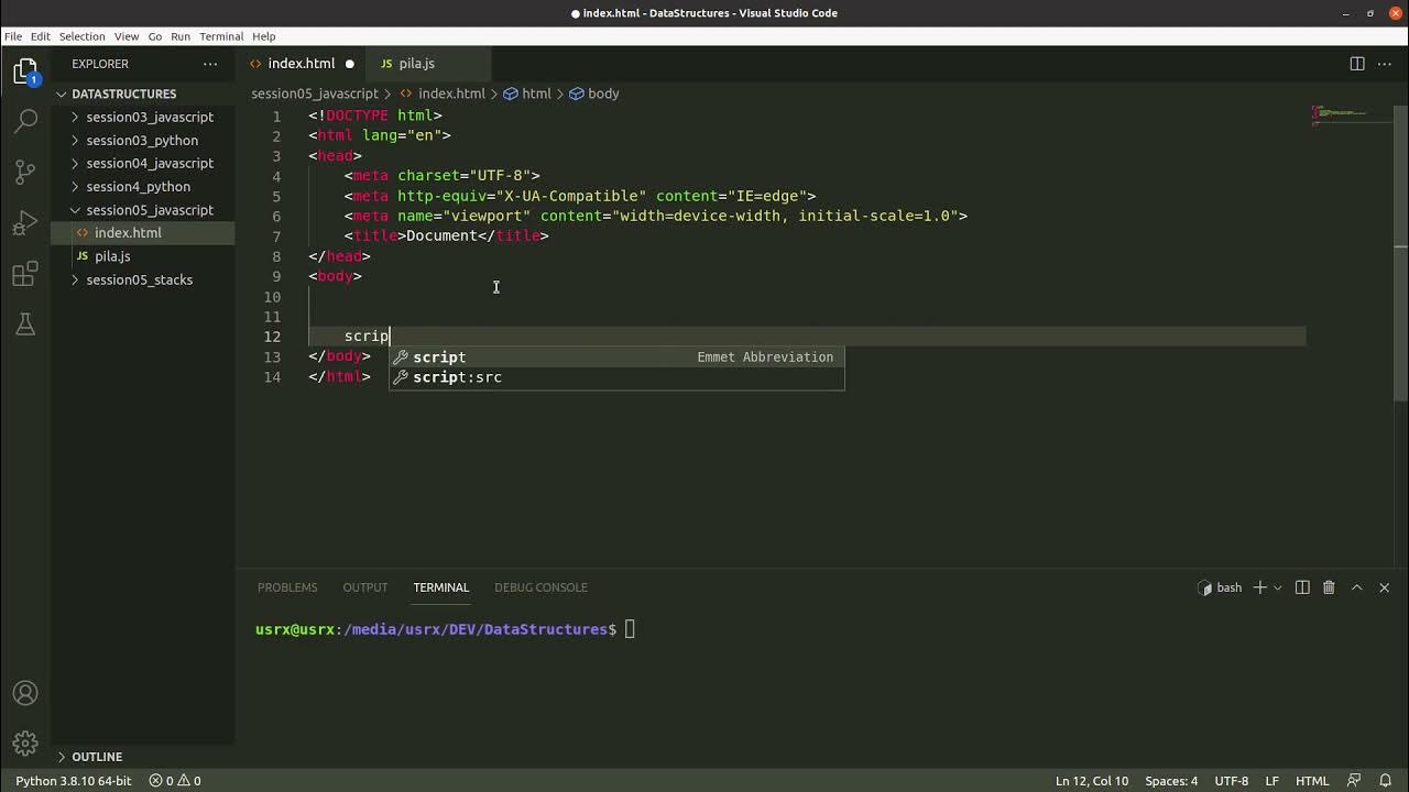 Crear estructura para pila en JavaScript - YouTube