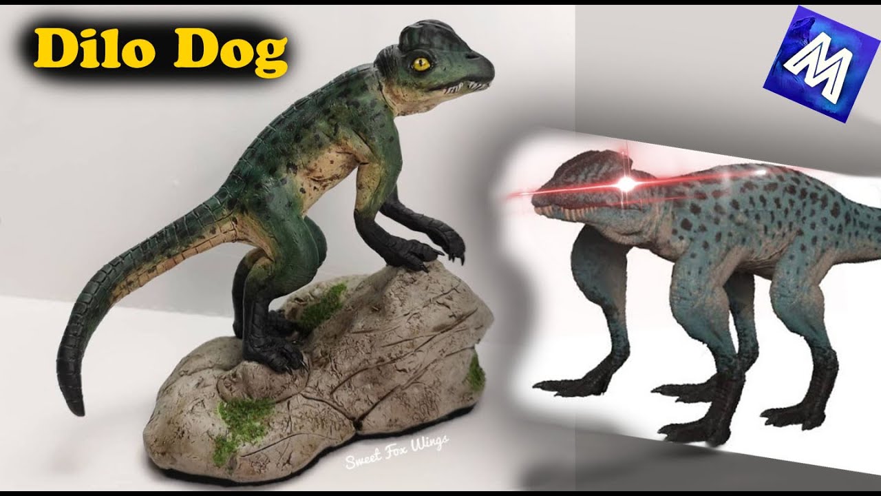 Dilo Dog Sculpture - Mr Mosasaur - YouTube