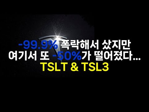 TSLT & TSL3 투슬라 삼슬라 바닥이라 샀는데 거기에서 또 반토막이라니...;; - YouTube
