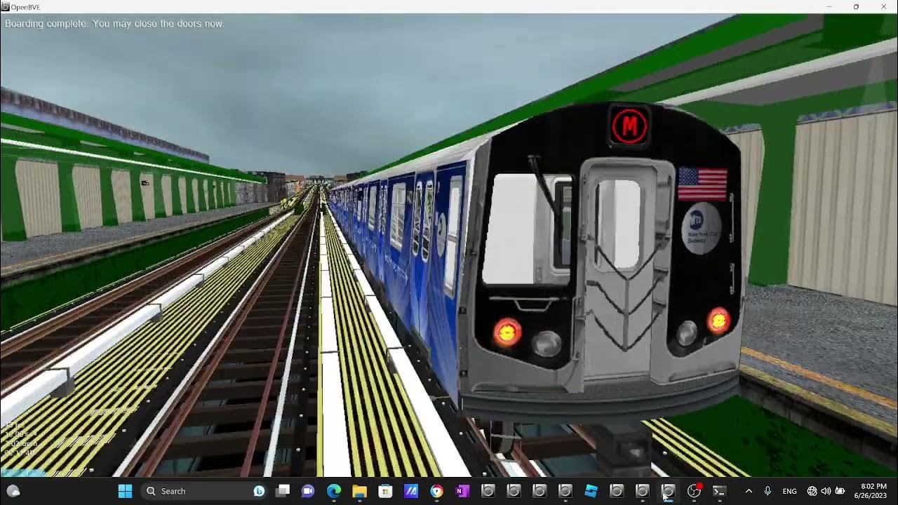 Openbve Gameplay Simulator NYCT BMT JFK R160A Present 2006 M Train to Broadway Junction - YouTube