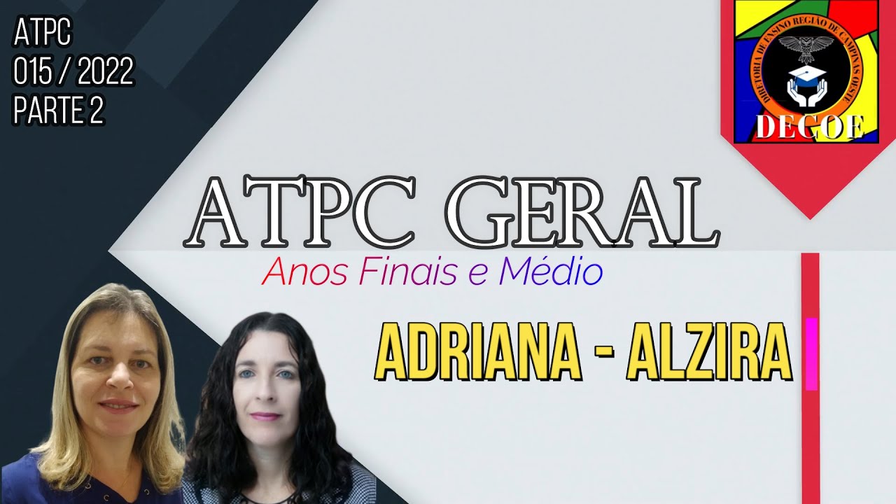 ATPC 015/2022 - Leitura - Anos Finais e Ensino Médio - YouTube