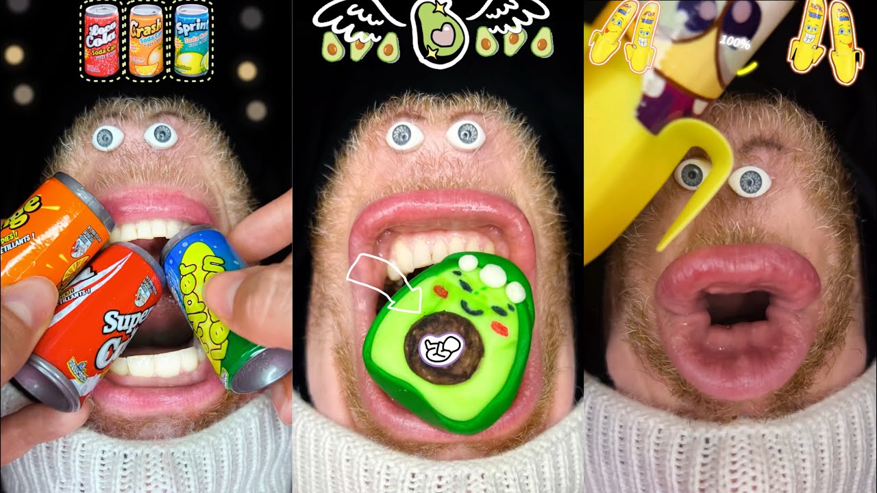 Funny ASMR Eating Weird Food Compilation - YouTube