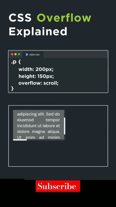 Css Overflow Explain In Details Coding Shortsvideo Html Css Javascript Motivation