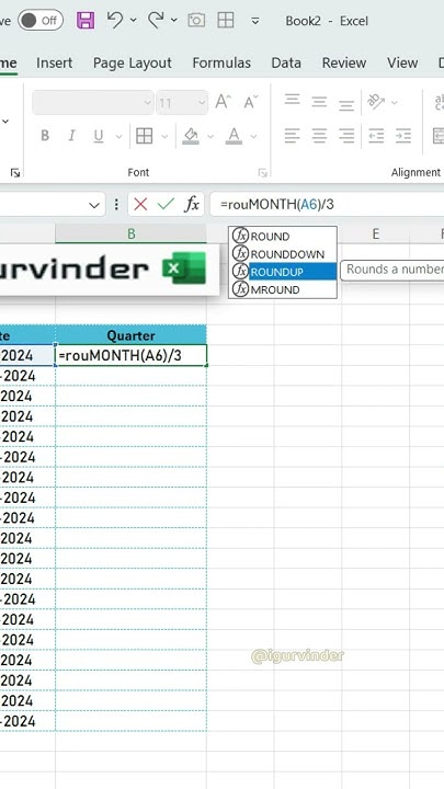 Extract Quarter (Qtr) from date (Excel Tips & Tricks) #excelgyan #exceltutorial #exceltech # ...