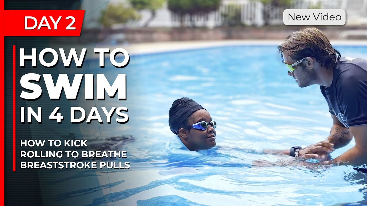 Day 2 - Adult Beginner Swimming Lessons - How To Swim in 4 Days For ...
