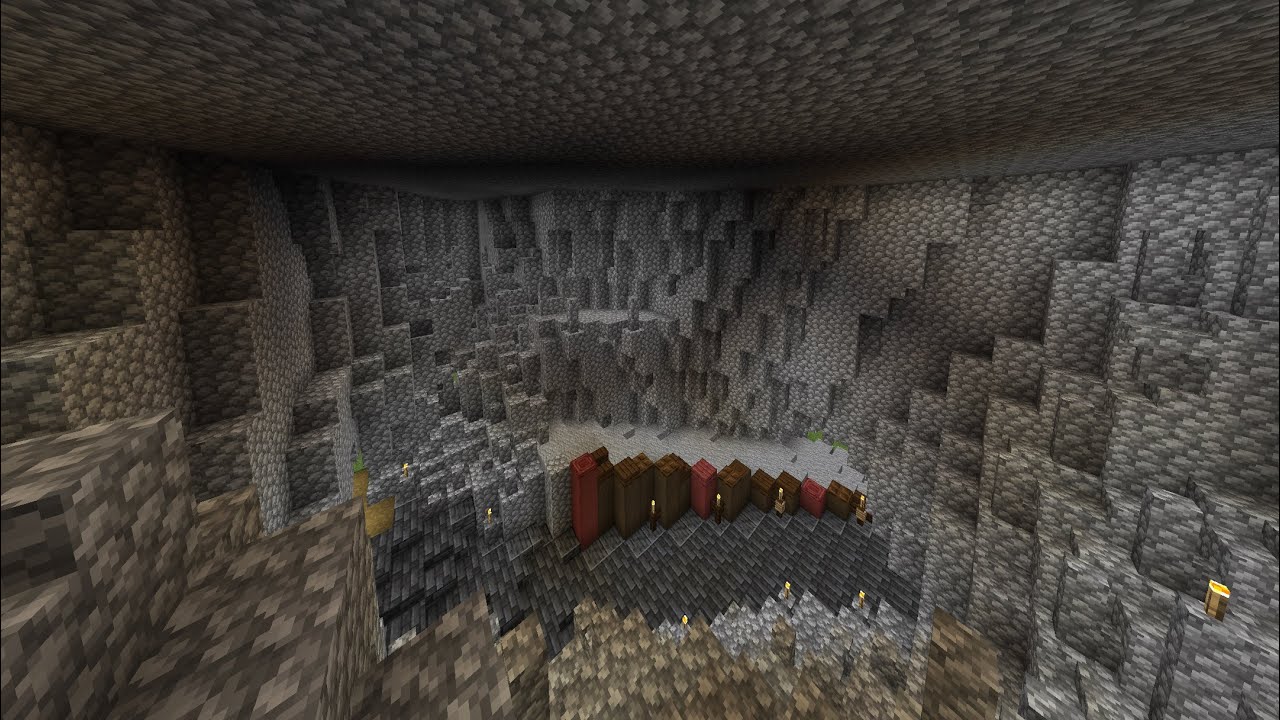 Continuing my cave base in my 2nd mountain base in my survival world ...