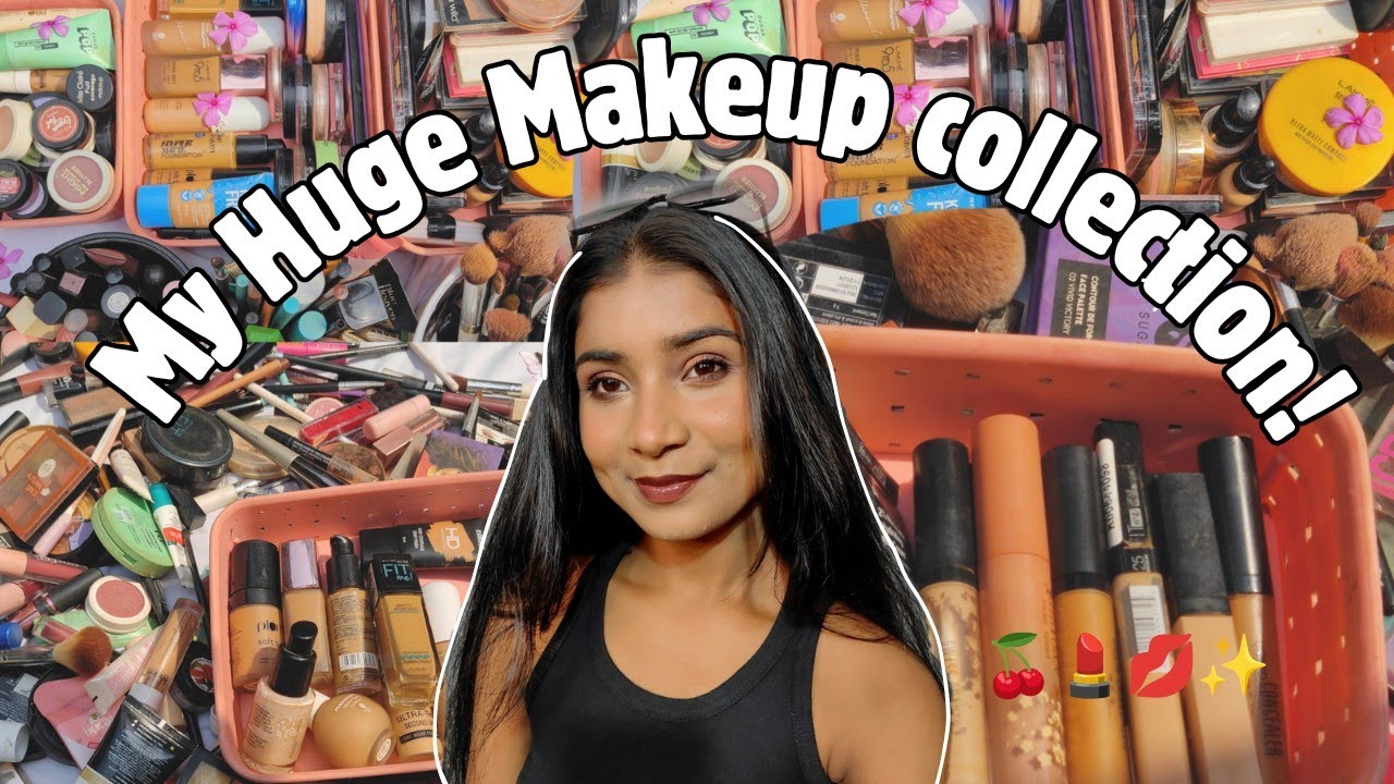 My Huge Makeup💄 Collection & How I organise My Makeup without Vanity ...