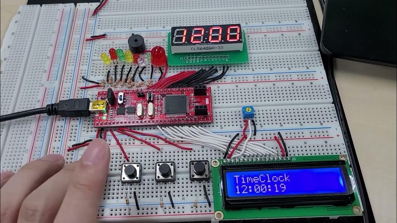 2023-02-28 ATmega128 버튼과 7segment, LCD를 이용한 시계 스톱워치 스왑 구현2 - YouTube