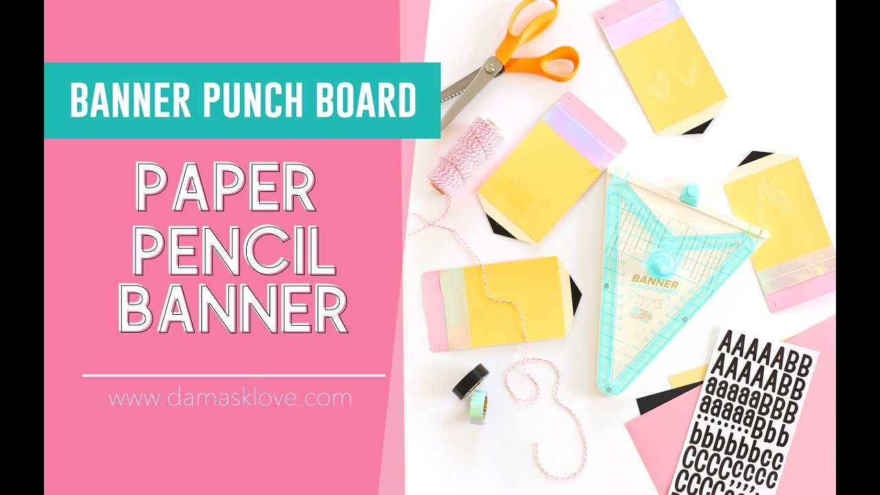 PAPER CRAFTS - Banner Punch Board Pencil Banner - YouTube