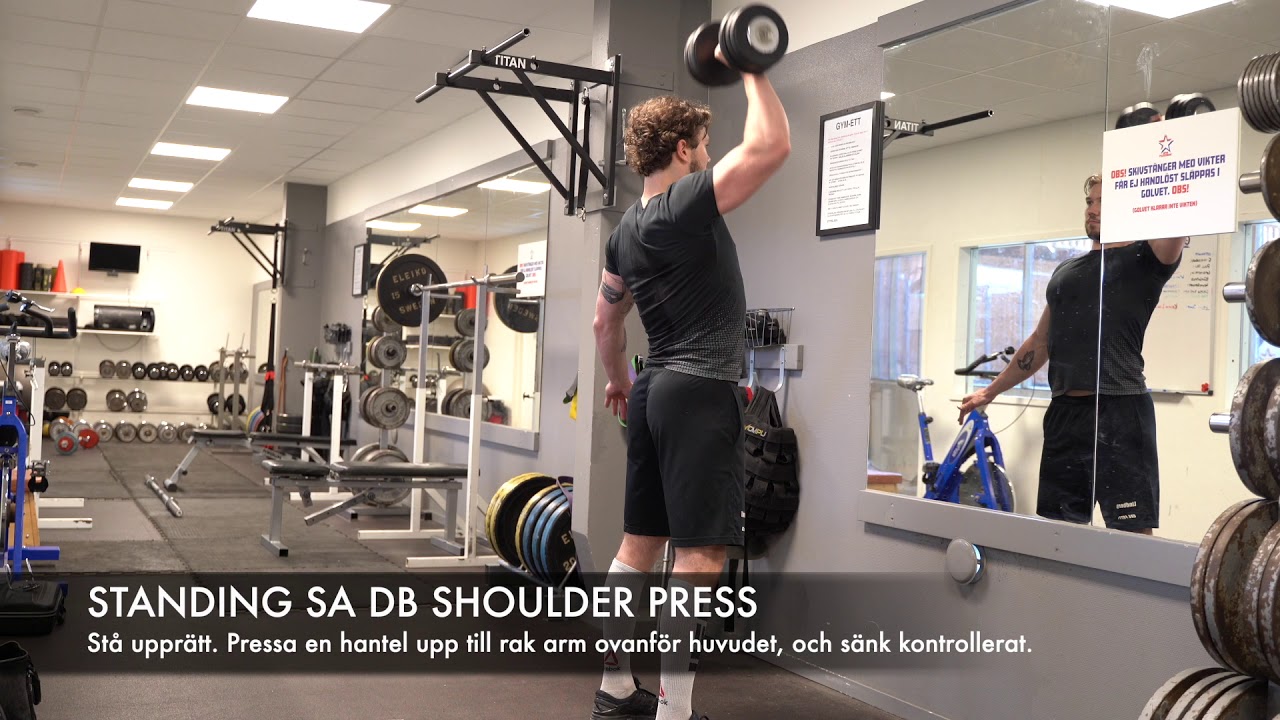 Standing SA DB Shoulder Press - YouTube
