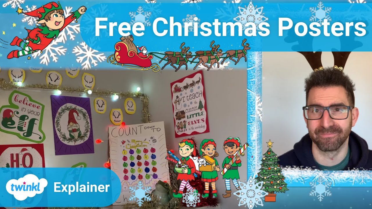 Free Christmas Poster Display Pack - YouTube