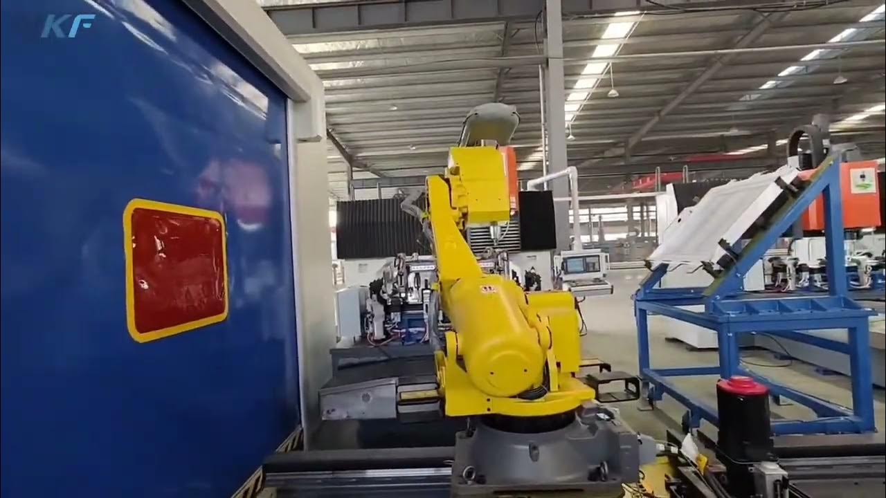 🤖Our three-axis positioner is equipped with a FANUC welding robot for linkage welding. - YouTube