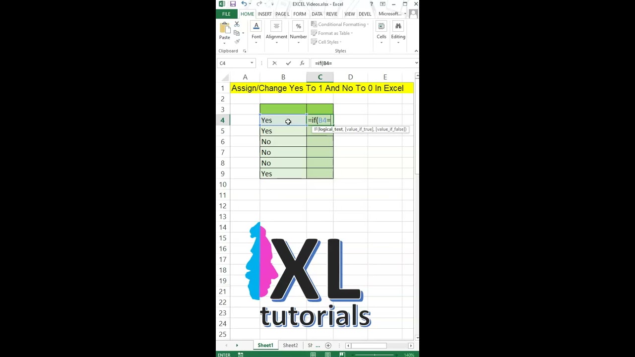 How To Assign Change Yes To 1 And No To 0 In Excel shorts YouTube How To Assign Change Yes To 1 And No To 0 In Excel shorts YouTube